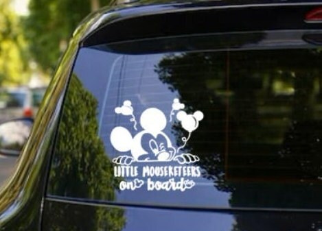 Kids on Board Decal Disney Mickey Mouse Car Decal Mouseketeers - Etsy