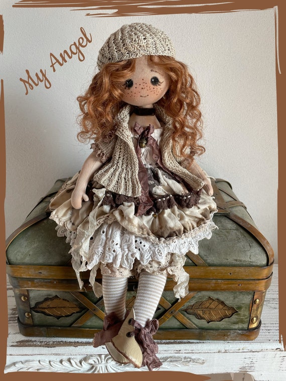 Art & Collectibles Unique handmade OOAK doll in collectible fabric ...