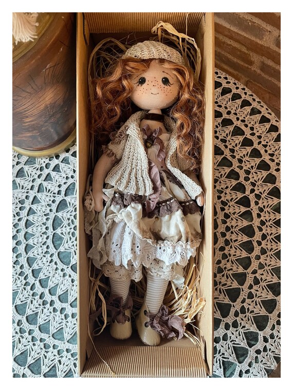Art & Collectibles Unique handmade OOAK doll in collectible fabric ...