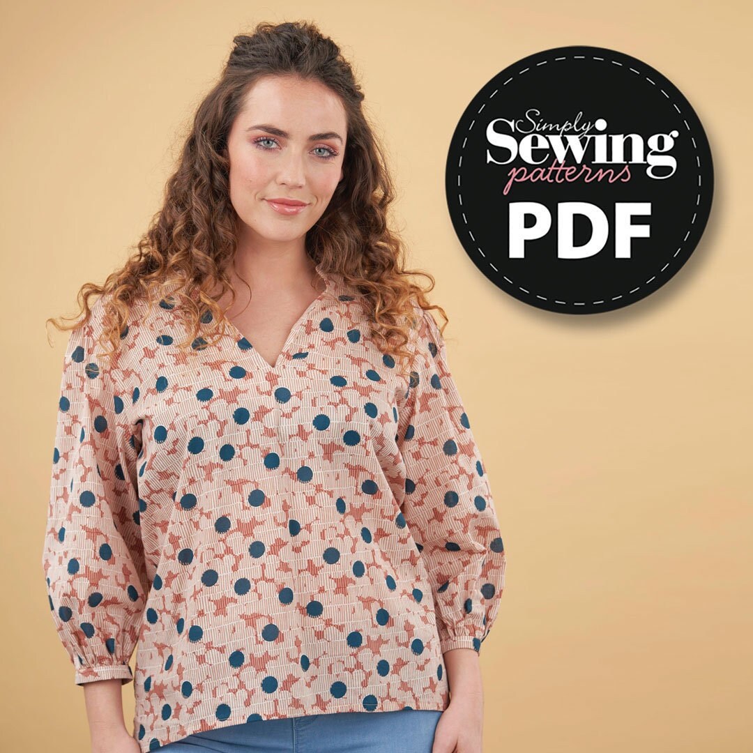 PDF Smock Top Pattern, Smock, Easy Top, Sewing Pattern, Everyday Top ...