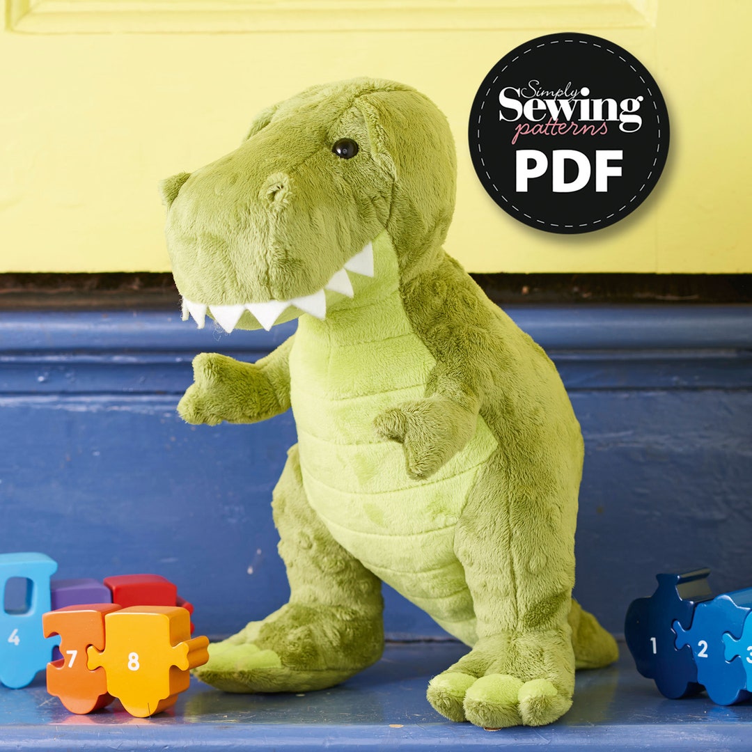 Dinosaur Toy Pattern, T-rex Toy, Print PDF Pattern, Toy Sewing Pattern ...