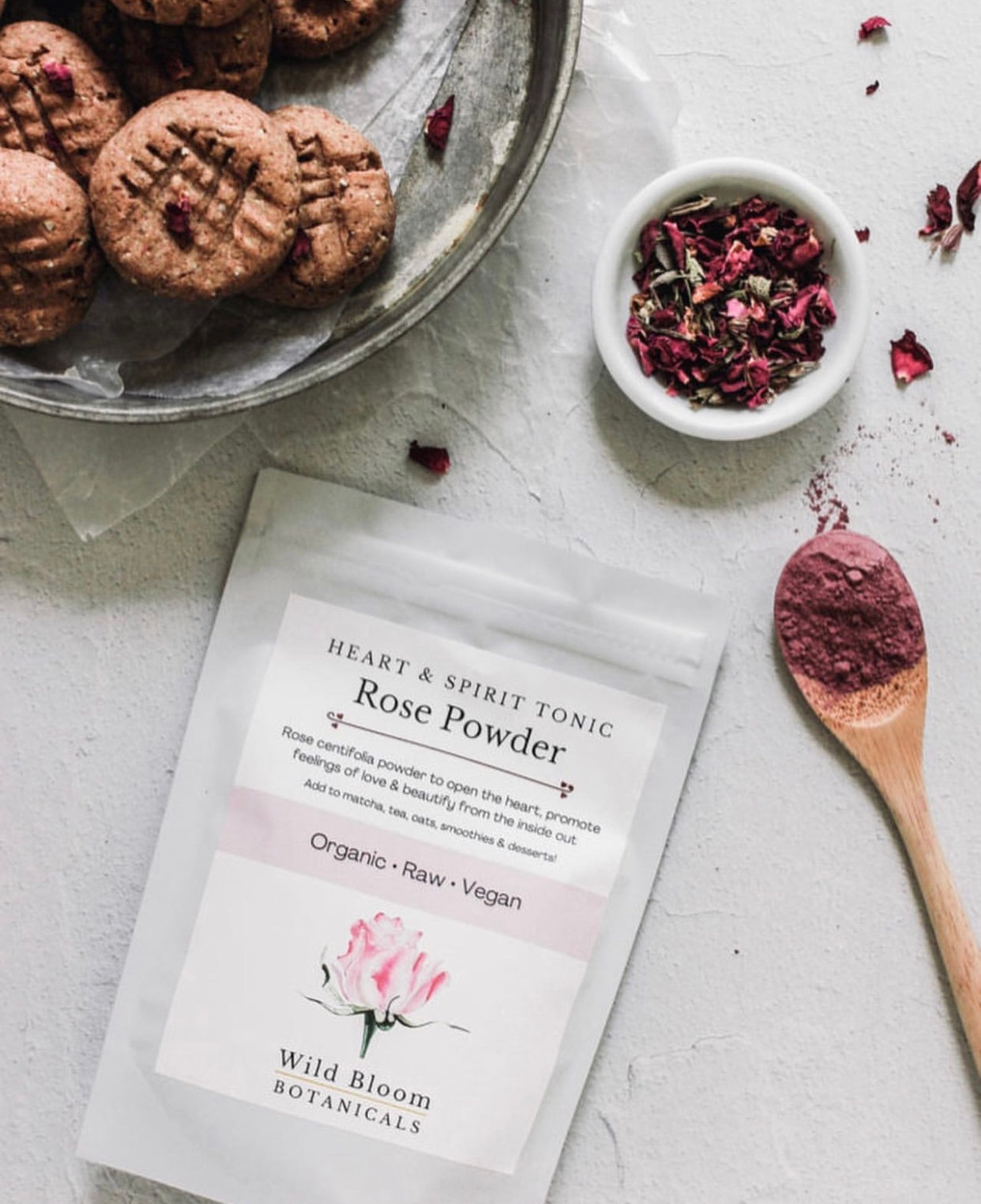 Rose Powder / Organic Rose Powder / Rose Tea / Rose Elixir / - Etsy