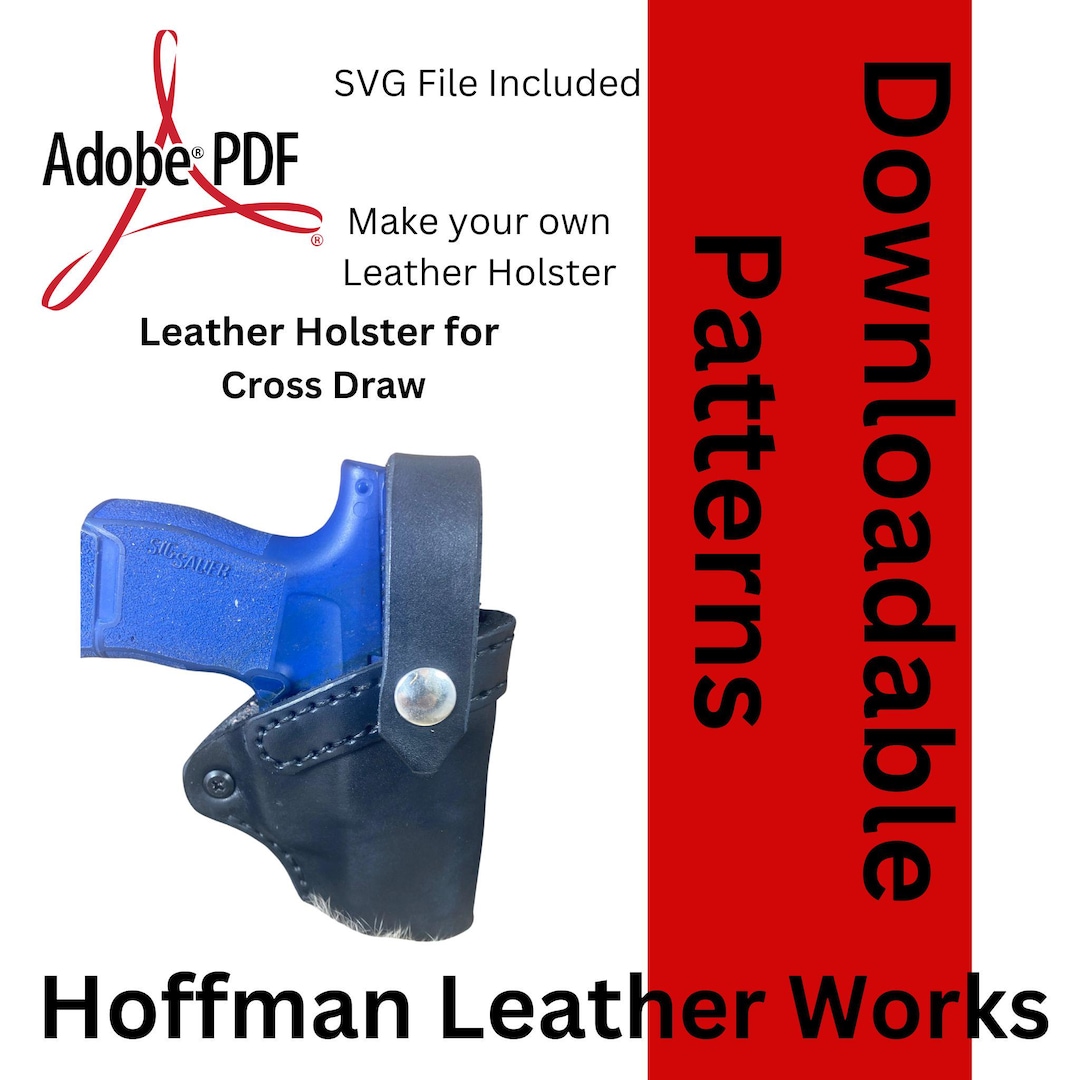 Leather Holster Pattern for Hellcat Adjustable Cross Draw - Etsy