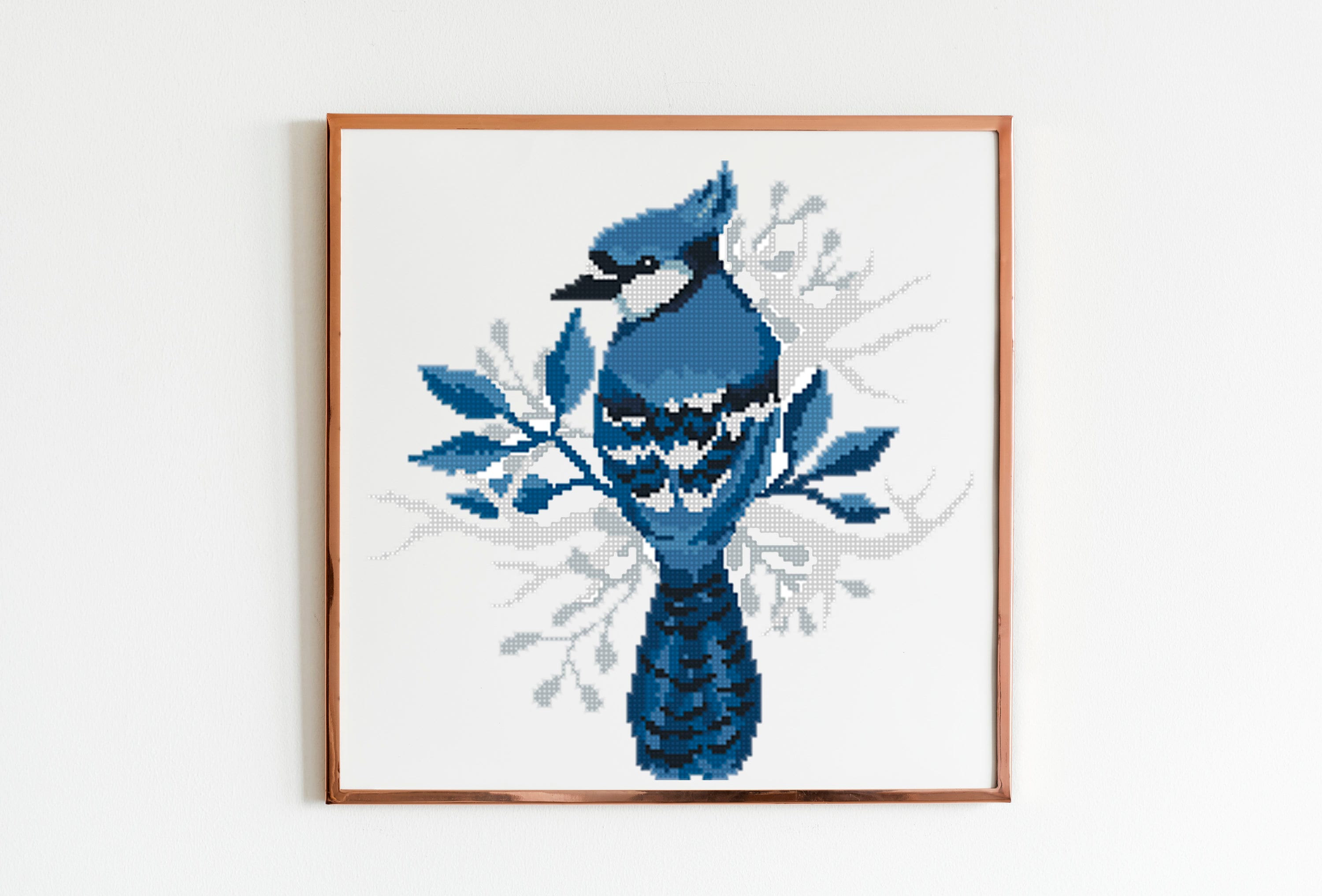 Blue Jay Counted Cross Stitch Pattern Bird Nature Animal | Etsy