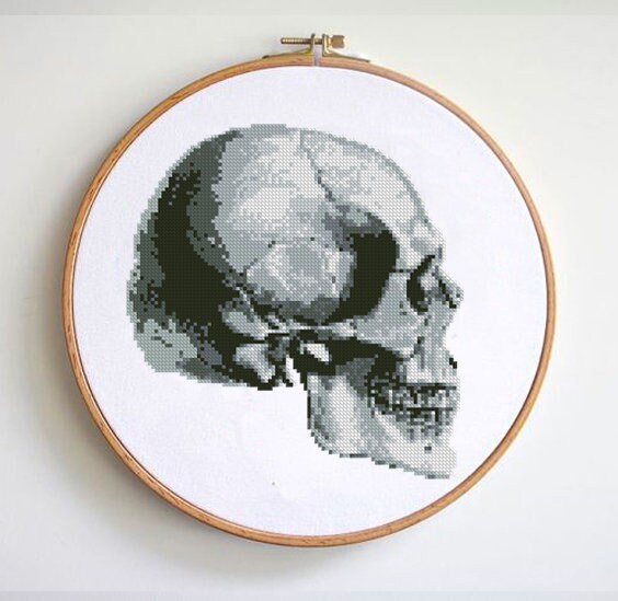 Set of 2 Anatomical Skull Cross Stitch Pattern PDF Anatomy - Etsy