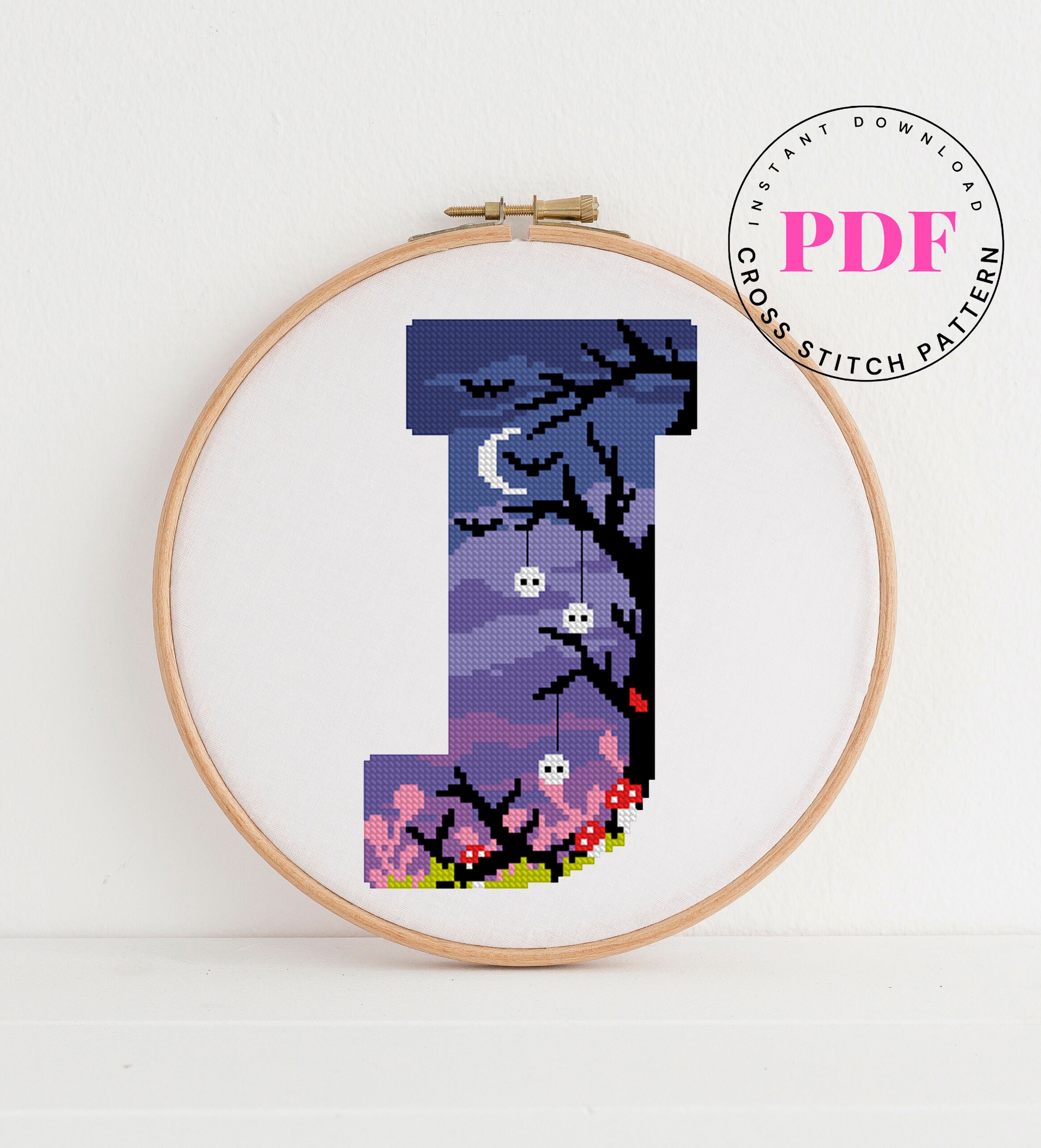 Embroidery Patterns Spooky alphabet halloween cross stitch pattern ...
