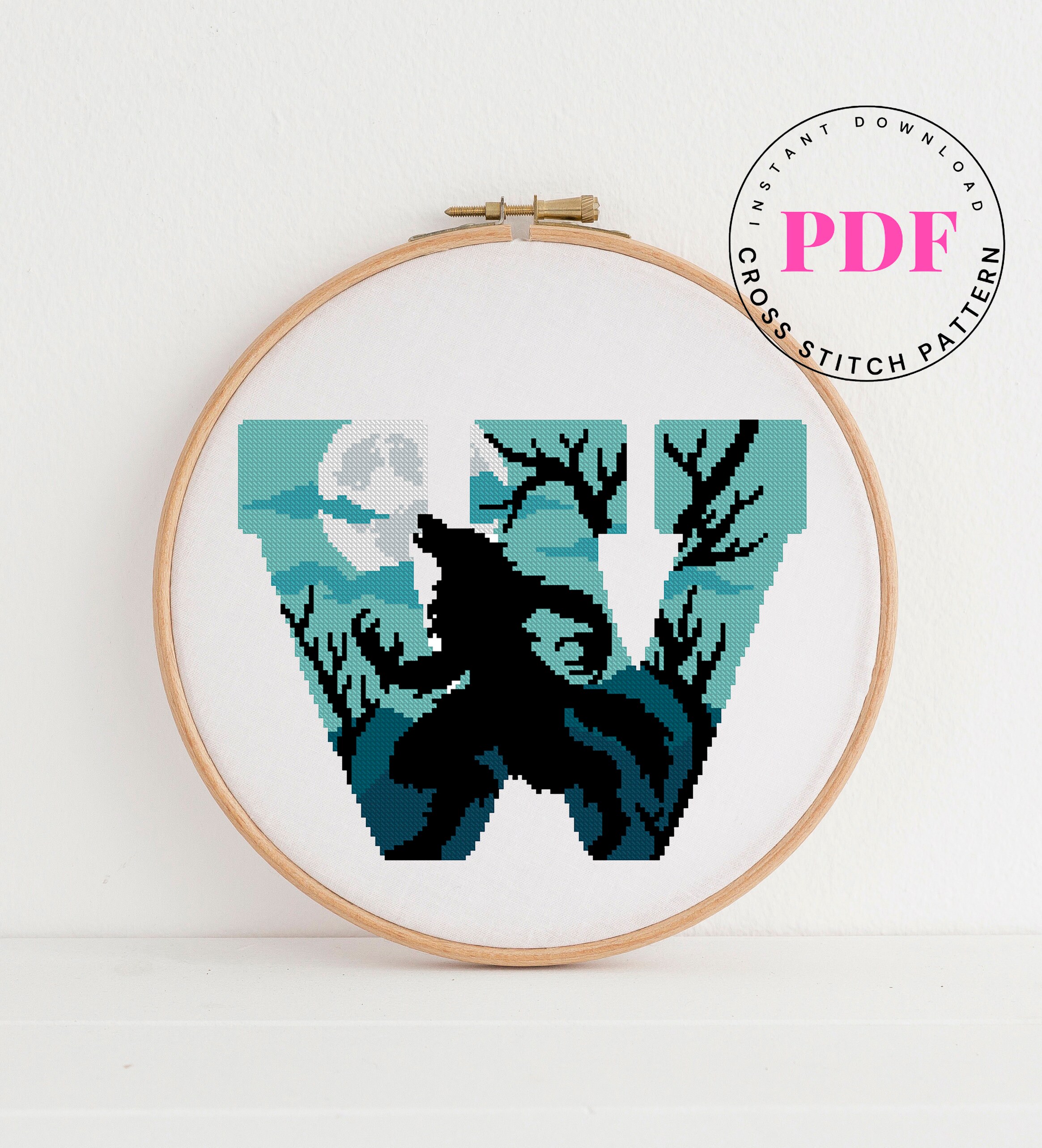 Embroidery Patterns Spooky alphabet halloween cross stitch pattern ...