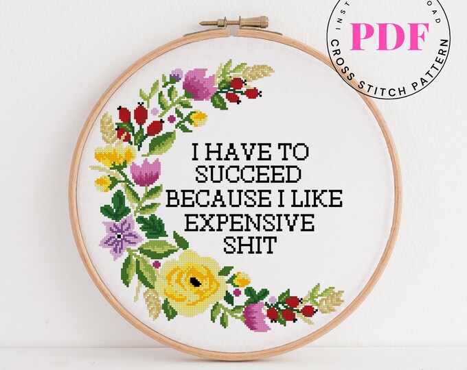 Cross Stitch Kit - CENSORED, Funny Gift Idea, DIY Craft, Unique Home ...