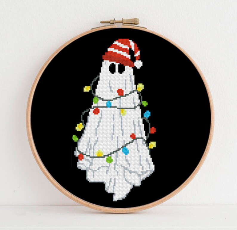 Set of 5 Christmas Ghosts Modern Cross Stitch Pattern Cute - Etsy