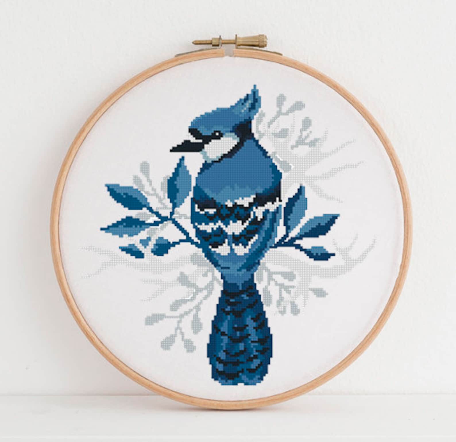 Blue Jay Counted Cross Stitch Pattern Bird Nature Animal - Etsy Ireland