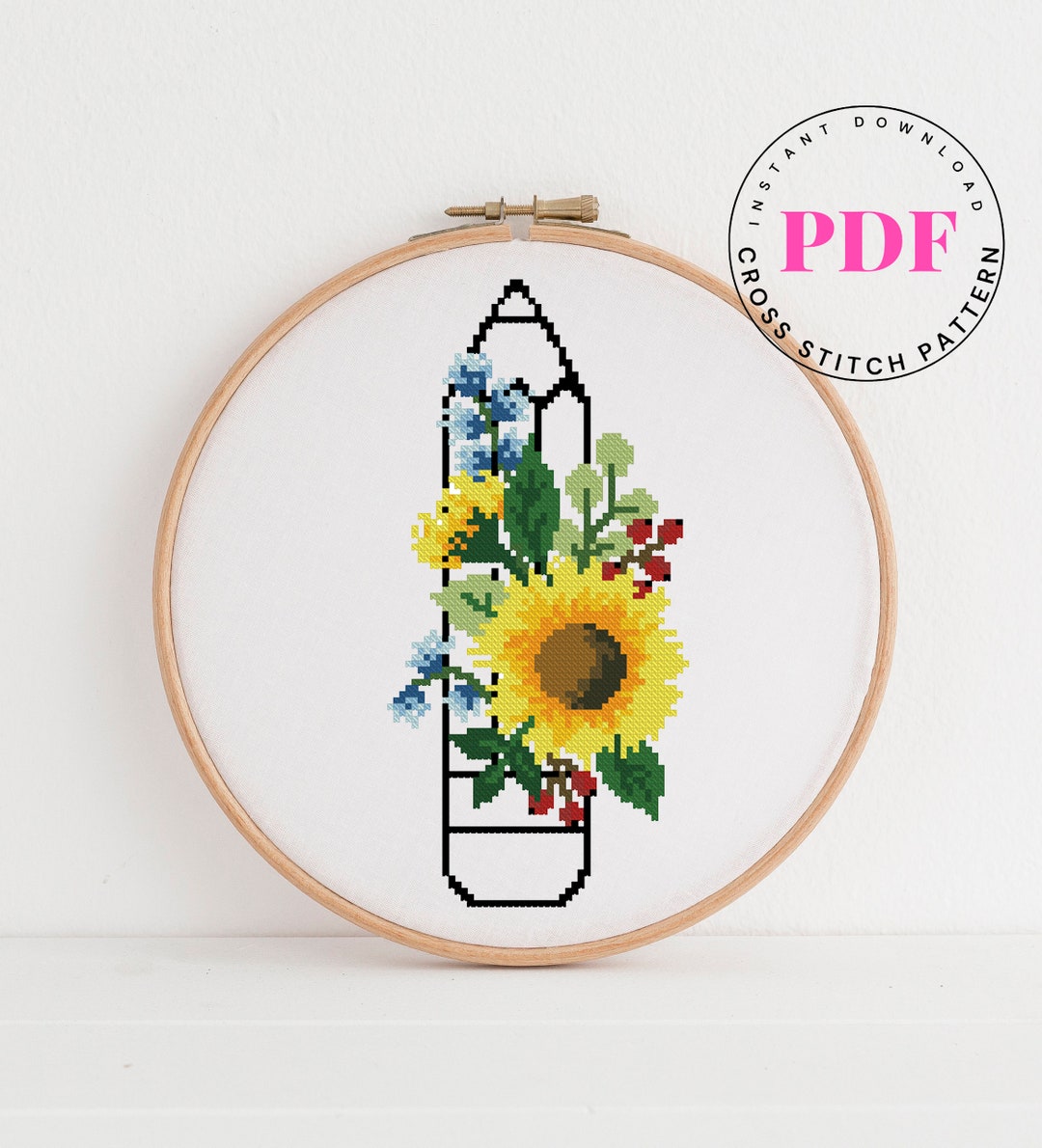 Pencil Cross Stitch Pattern Gift for Teacher Cross Stitch Design ...