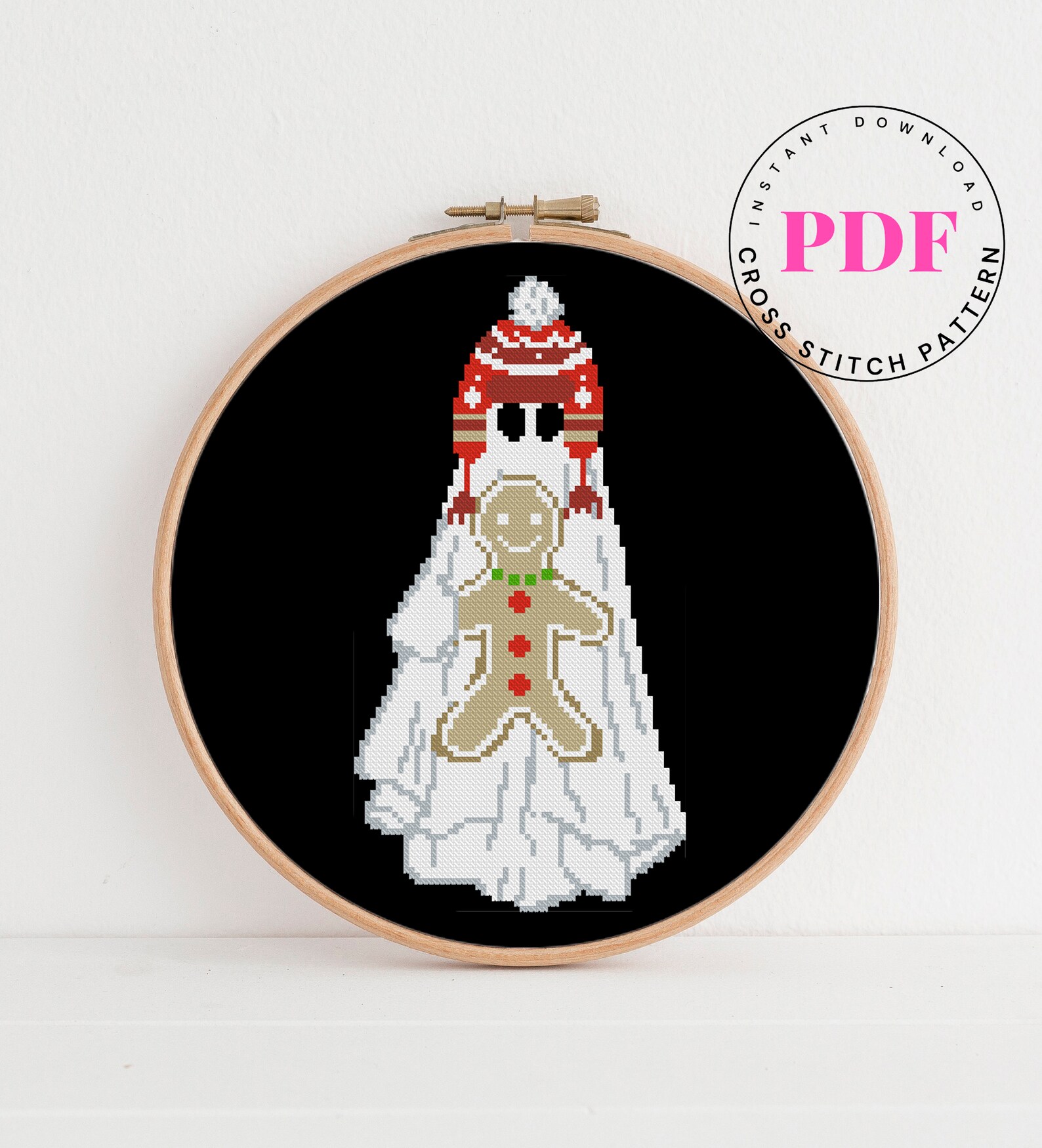 Set of 5 Christmas Ghosts Modern Cross Stitch Pattern Cute - Etsy