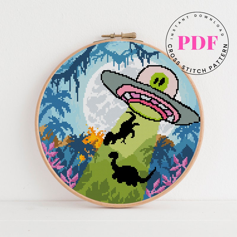 Alien Cross Stitch - Etsy