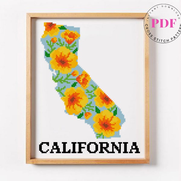 State Cross Stitch - Etsy