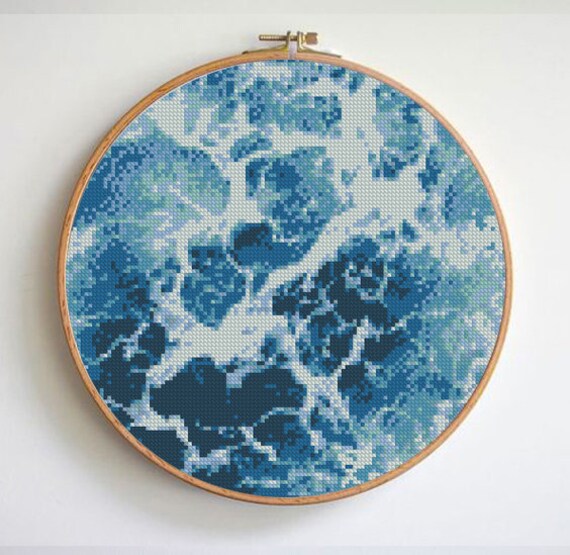 Sea cross stitch pattern modern cross stitch pattern nature | Etsy