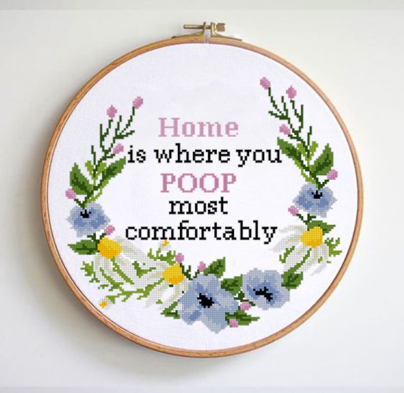 Bathroom Cross Stitch Patterns Set Counted Cross Stitch | Etsy