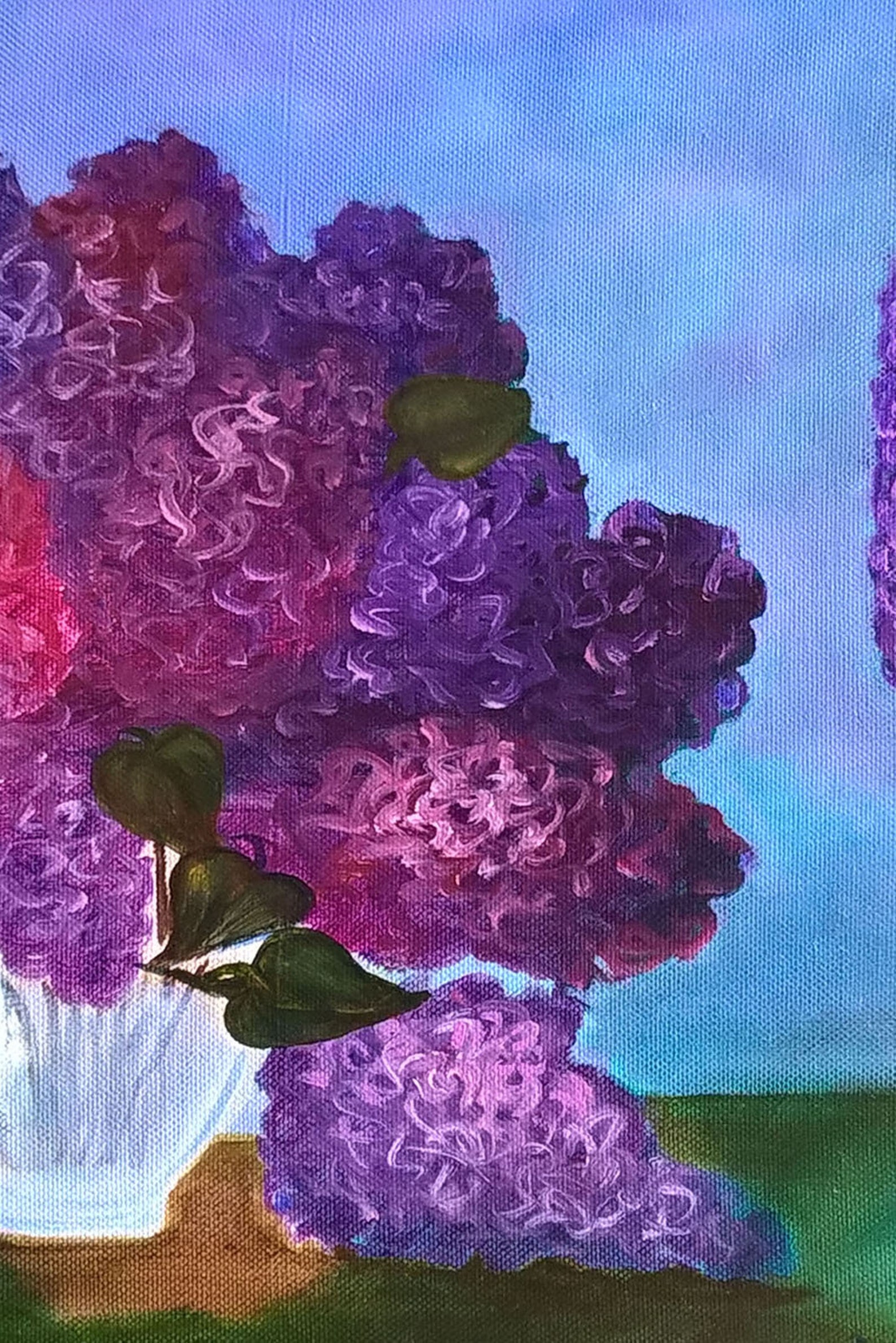 Lilac flower canvas wall art Lilacs in a vase Still life | Etsy