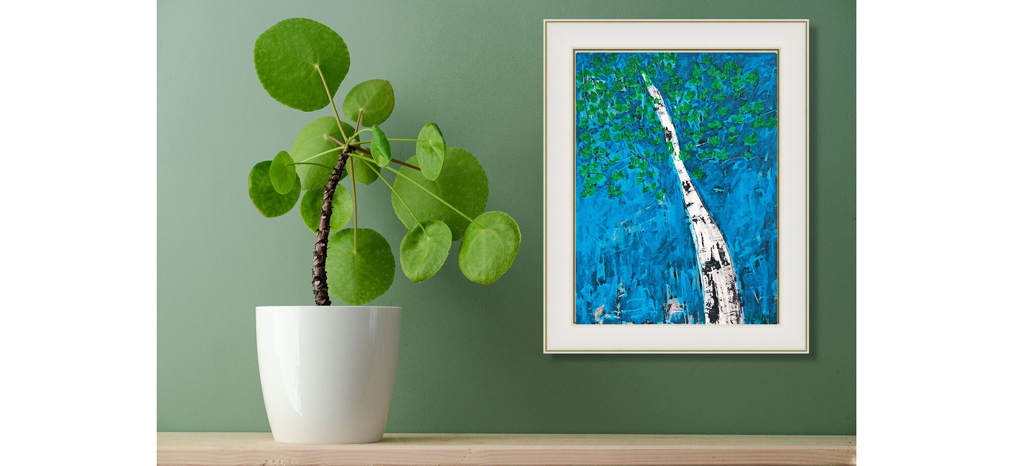 White Birch Tree Painting Ukrainian Art Ukraine Digital Download ...