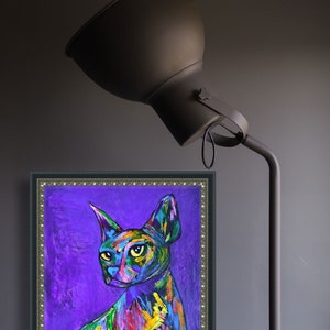 Paintings of Sphinx Cat Portrait Pop Art Cat Ukrainian Art Ukraine ...
