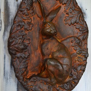 MADE TO ORDER -hare Wall Plaque - Rust Effect - Etsy
