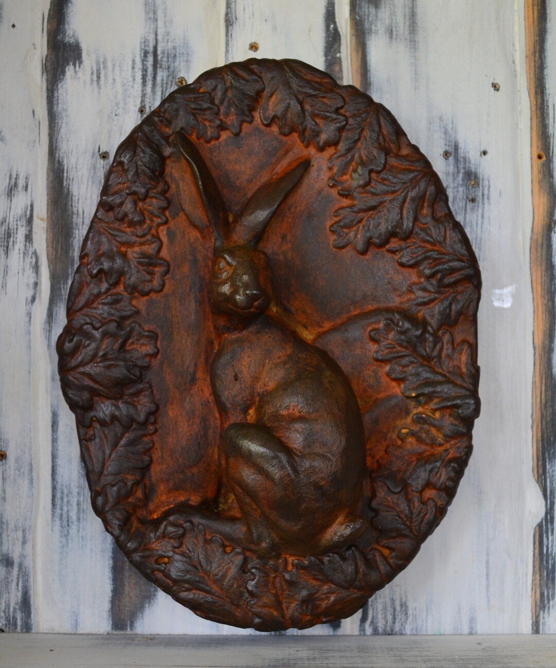 MADE TO ORDER -hare Wall Plaque - Rust Effect - Etsy