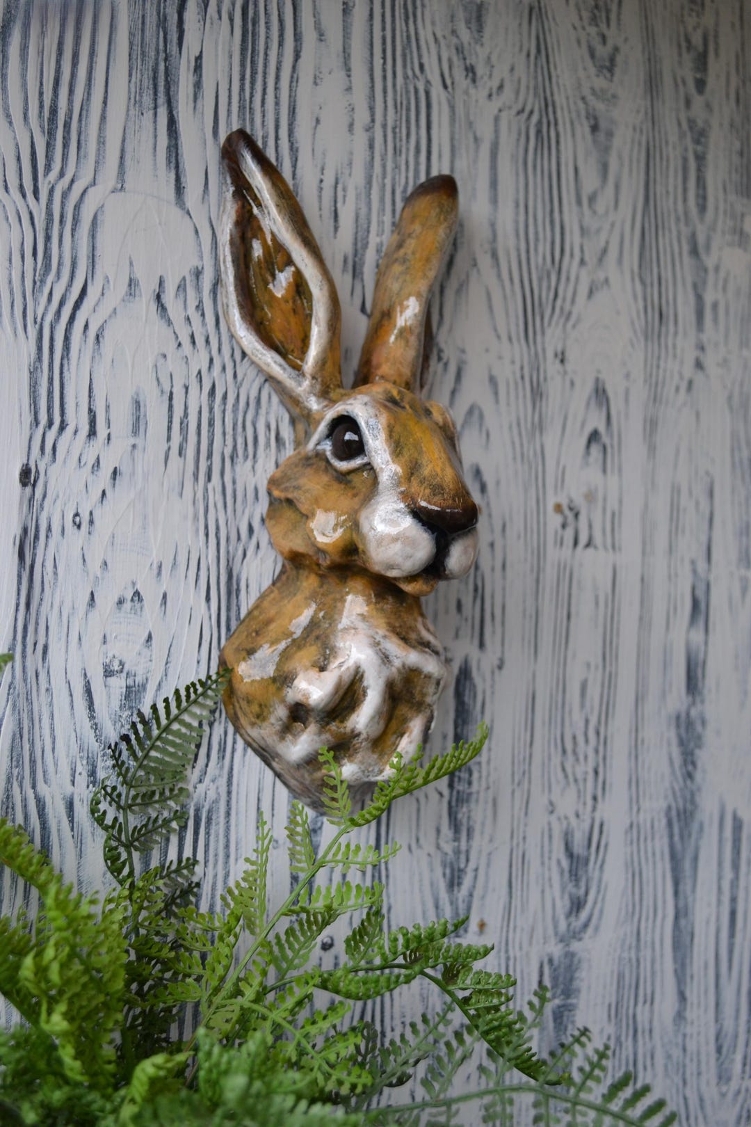 Made to Order - Hare Sculpture - Brown Hare - Rabbit Head - Wall ...