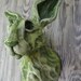 COMMISSION - Green Rabbit With Emerald Green Eyes - Wall Mounted ...