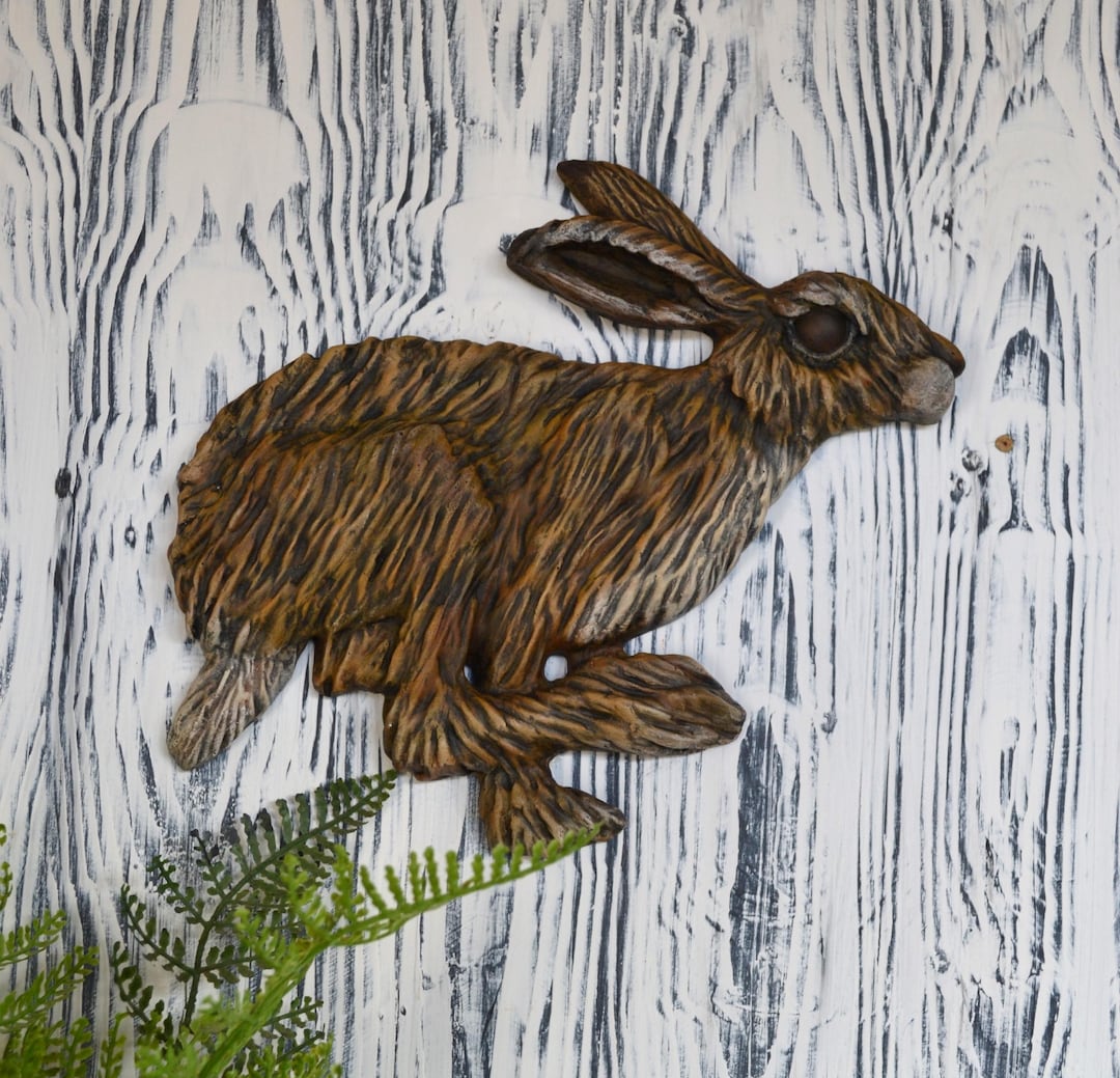 Running Hare Wall Hanging Hand-painted Wall Relief - Etsy Australia