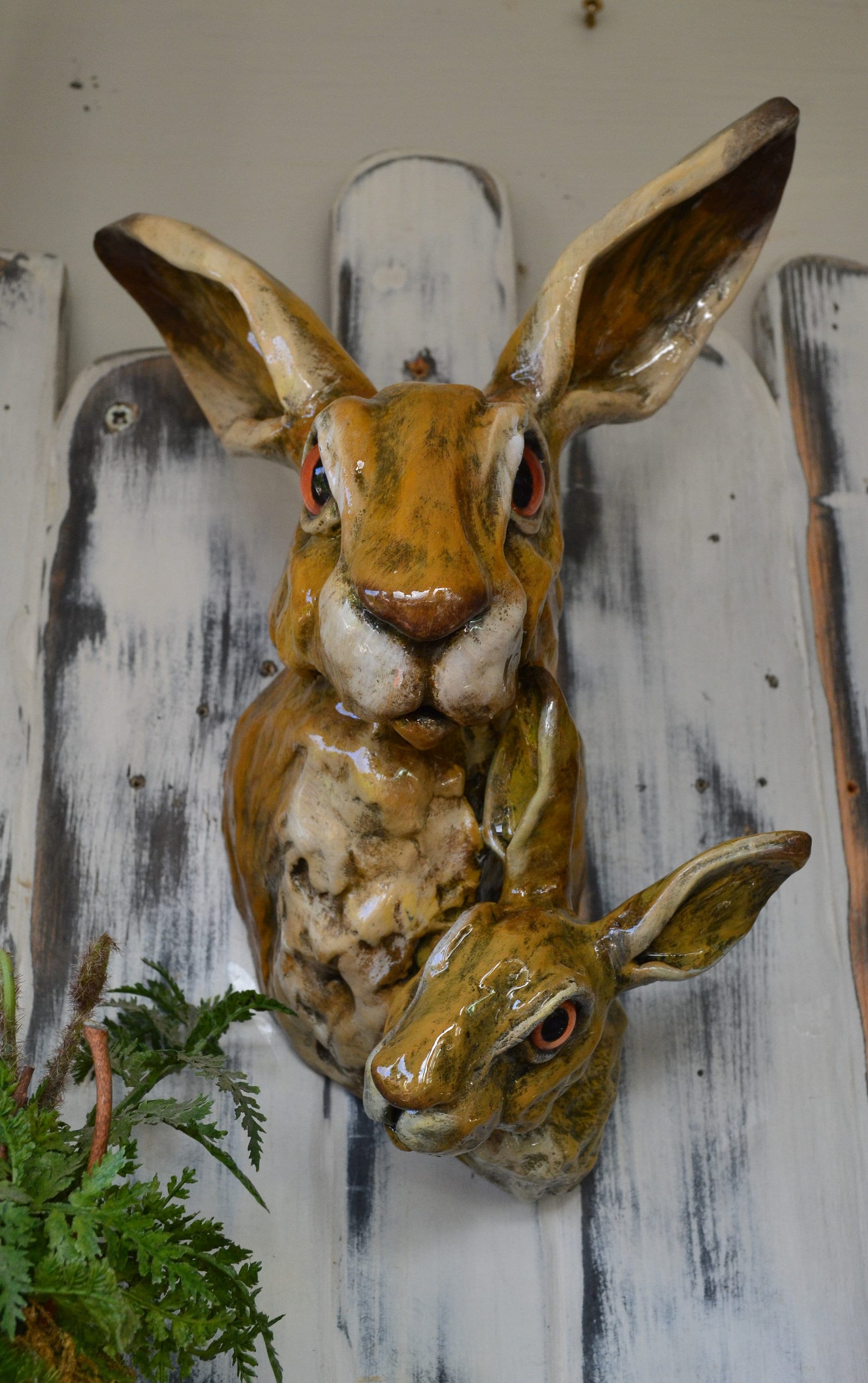 Hare and Leveret Sculpture Individual Wall Mounted Rabbit - Etsy UK