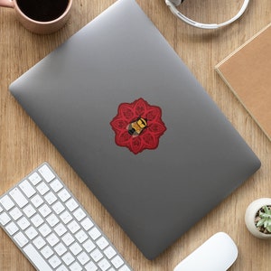 Bumblebee Sticker With Metallic Flower Mandala - Etsy
