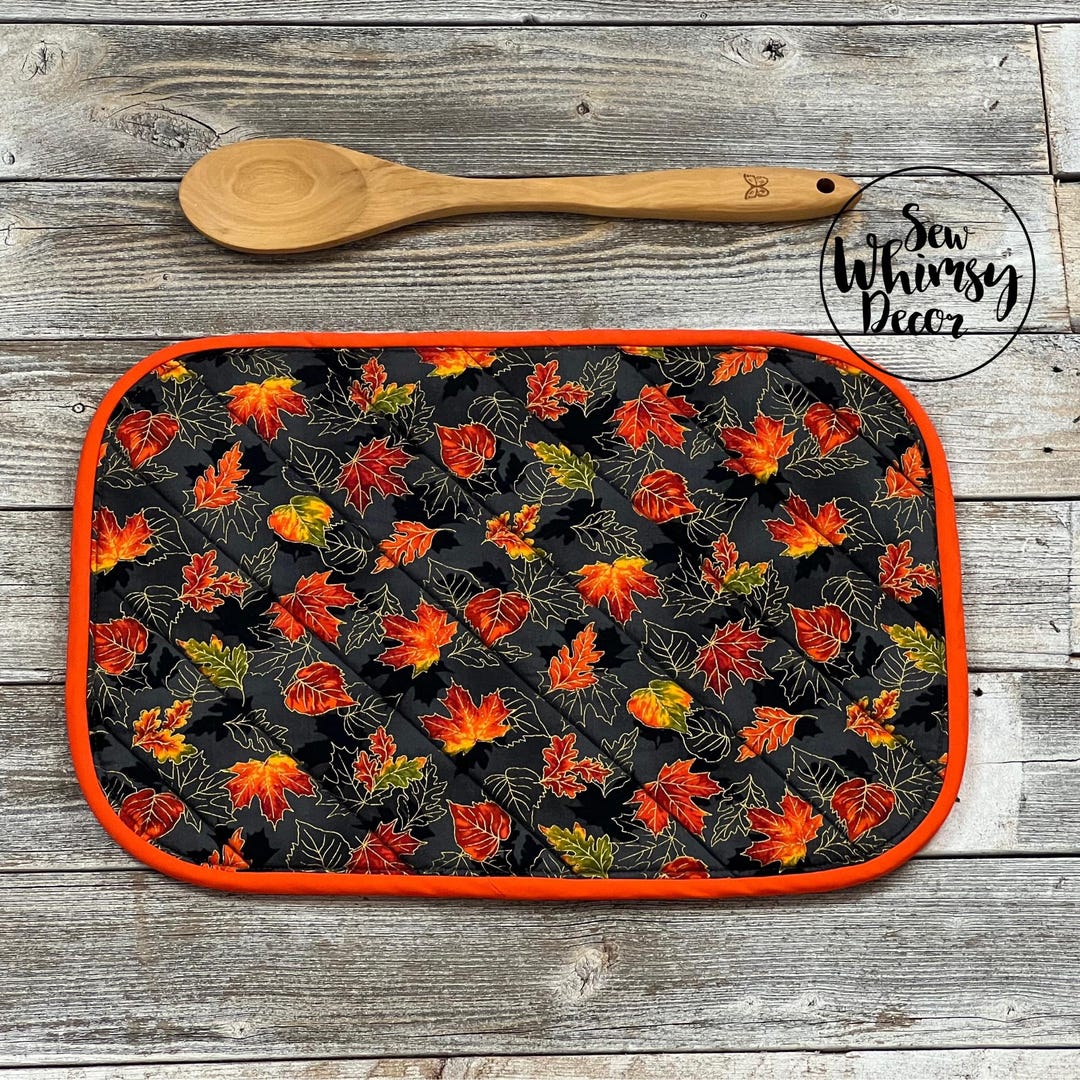Casserole Hot Pad, Trivet, Fall Hot Pad, Large Hot Pad, Quilted Hot Pad ...