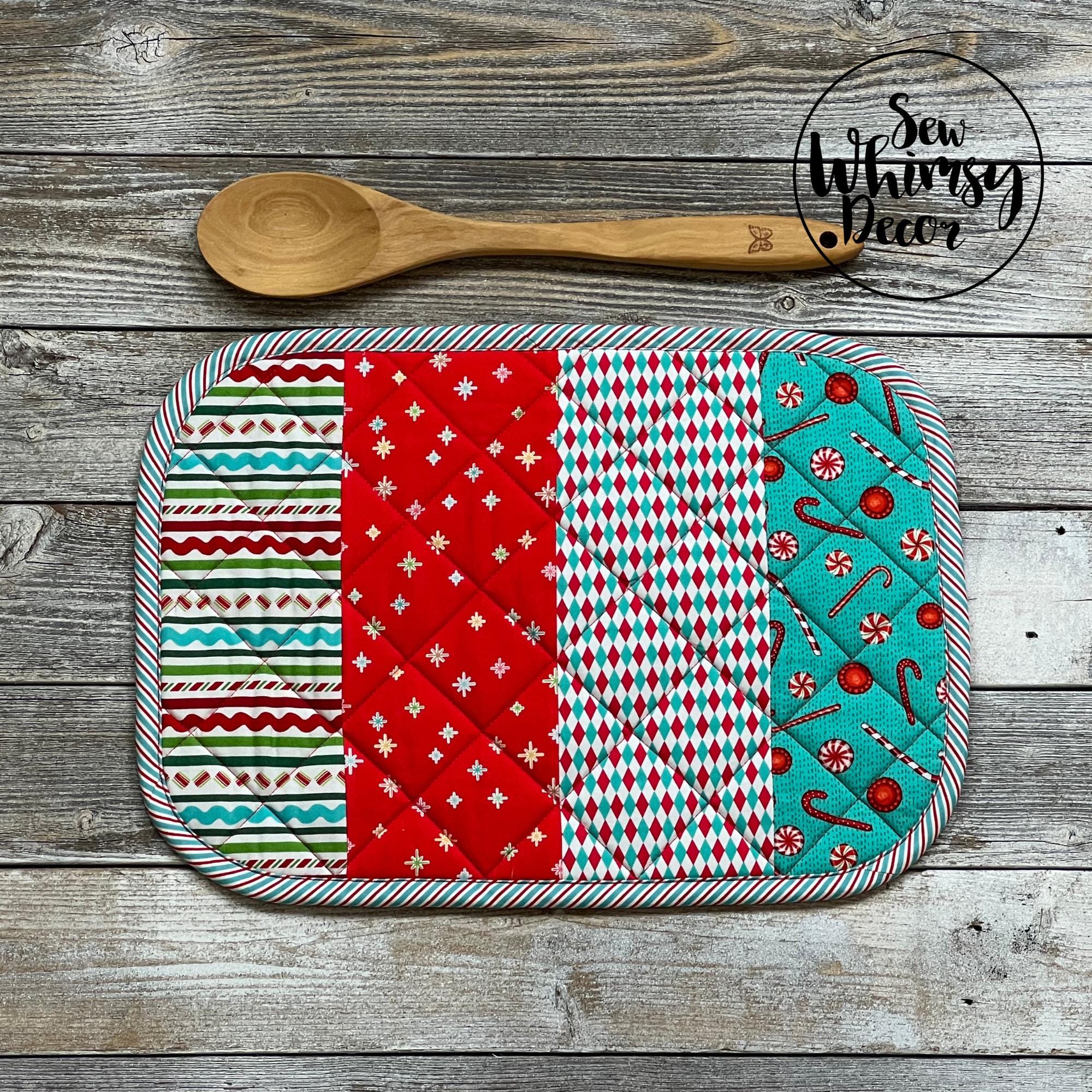 Casserole Hot Pad, Trivet, Christmas Hot Pad, Large Hot Pad, Quilted ...