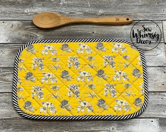 Casserole Hot Pad, Trivet, Quilted Trivet, Large Hot Pad, Quilted Hot ...