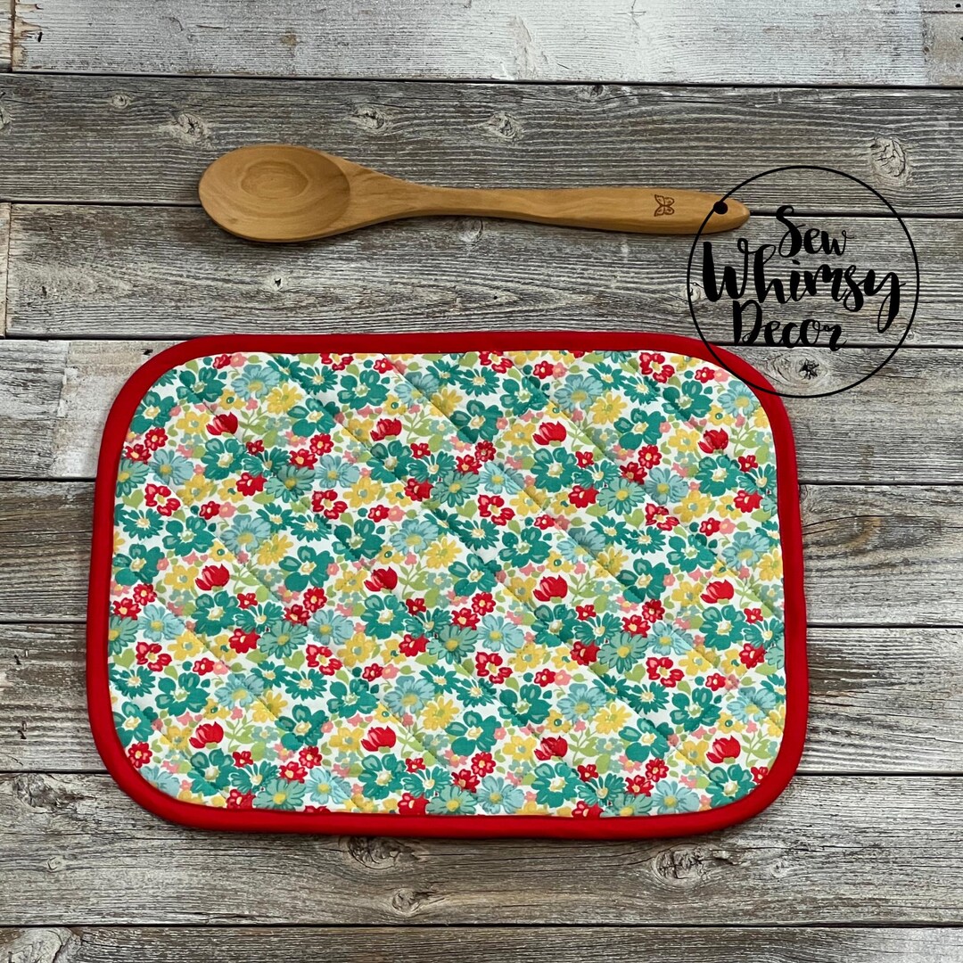 Casserole Hot Pad, Trivet, Quilted Trivet, Large Hot Pad, Quilted Hot ...