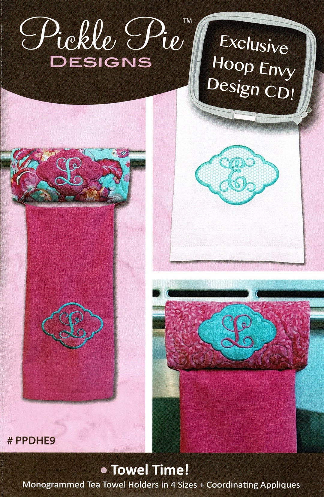 Pickle Pie Designs, Towel Time, Monograms, Digital Embroidery Design ...