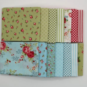 Ellie by Brenda Riddle Designs for Moda Fabrics, Fat Quarter Bundle ...