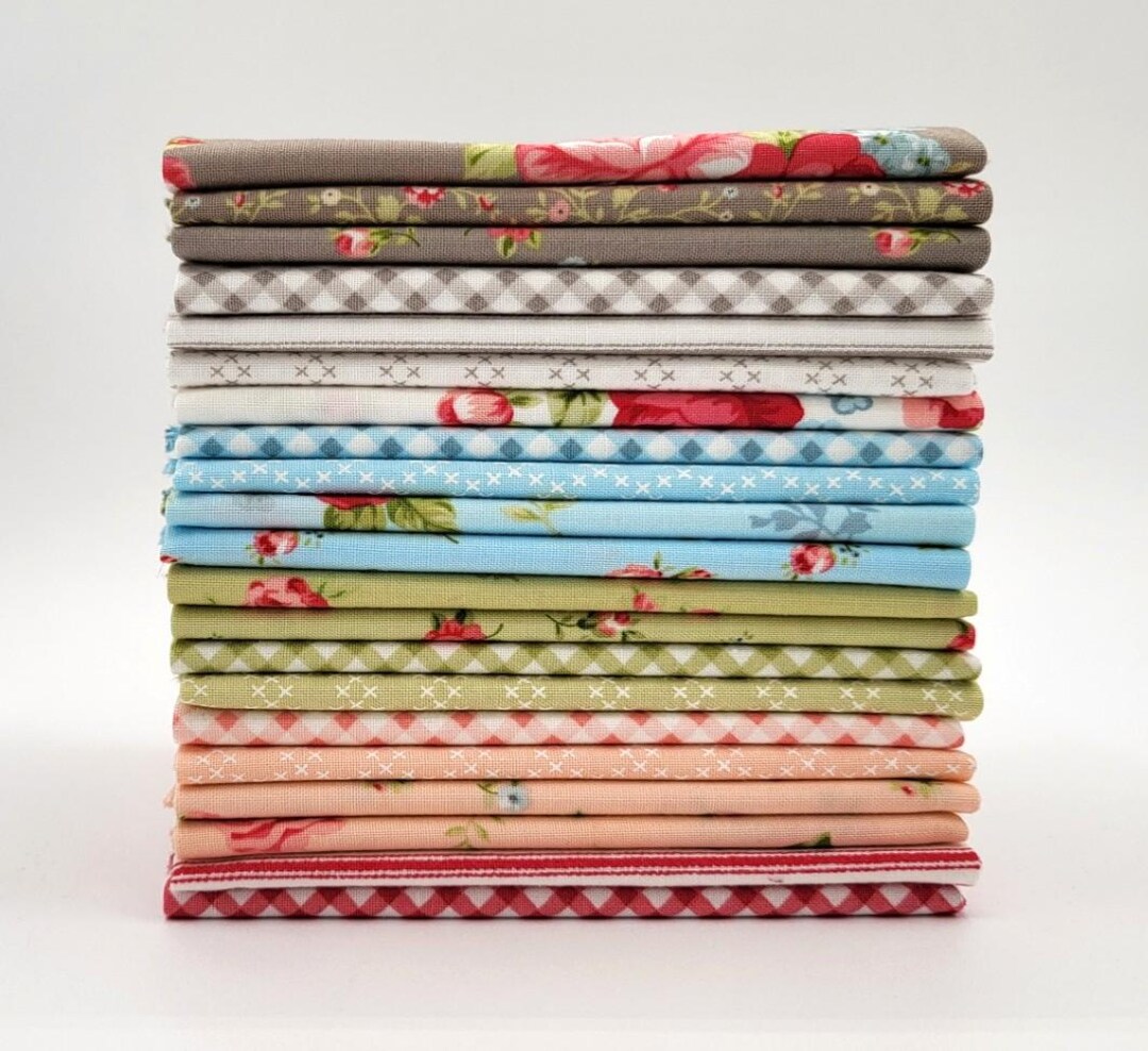 Ellie by Brenda Riddle Designs for Moda Fabrics, Fat Quarter Bundle ...