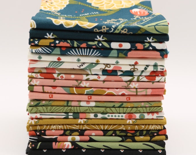 Imaginary Flowers Fat Quarter Bundle by Gingiber for Moda, 100% Cotton ...