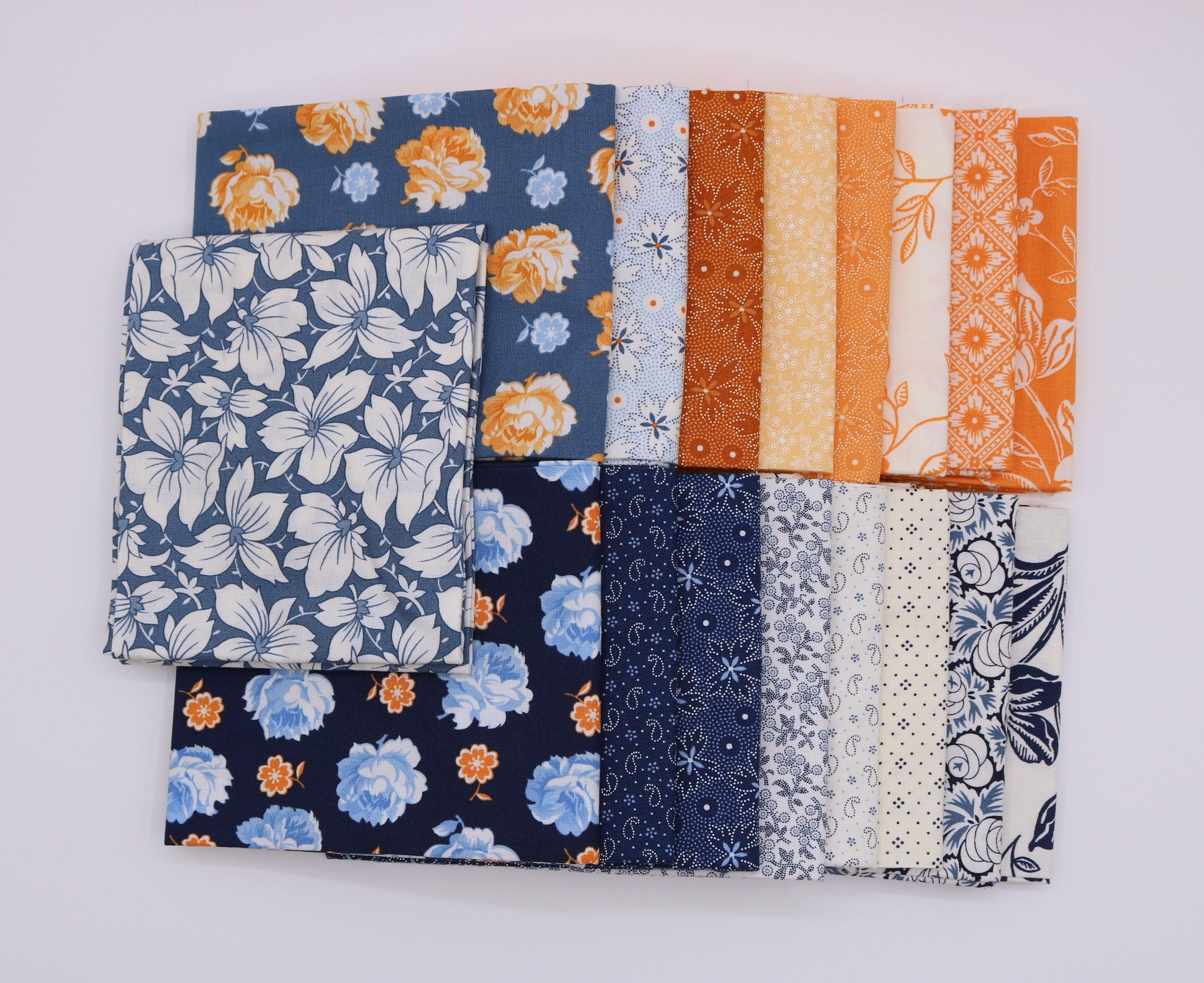 Denim and Daisies by Fig Tree for Moda Fabrics, Fat Quarter Bundle, 100 ...