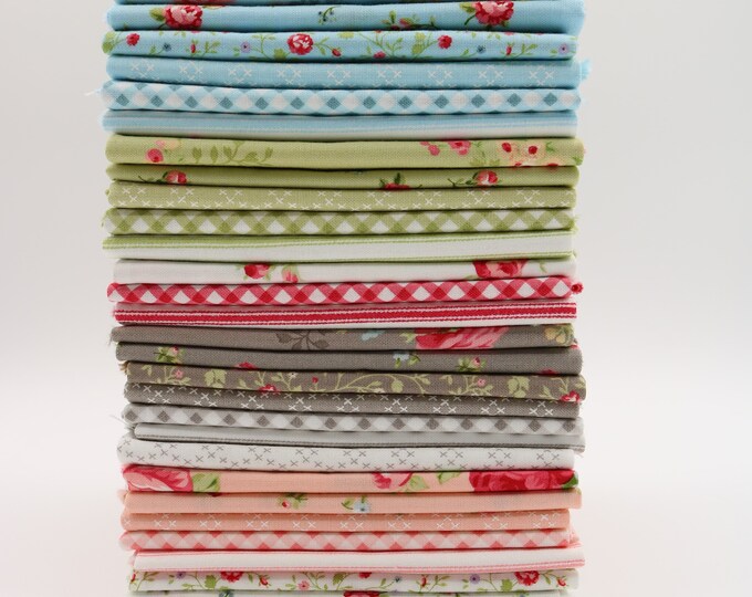 Ellie by Brenda Riddle Designs for Moda Fabrics, Fat Quarter Bundle ...