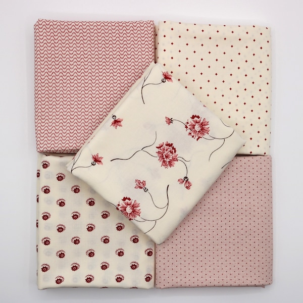 Red and White Gatherings Fabric - Etsy