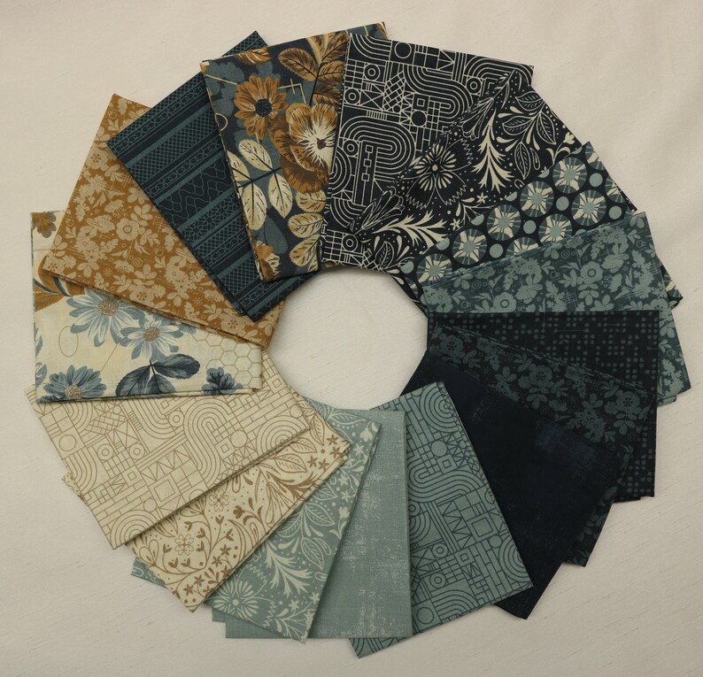 Decorum Fat Quarter Bundle by Basicgrey Moda Fabrics 100% - Etsy