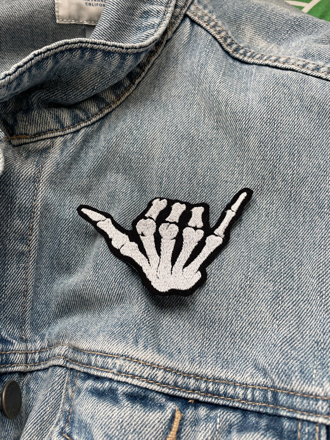 Skeleton Hand “surfs Up” Shaka Sign Embroidered Iron-on Patch - Etsy