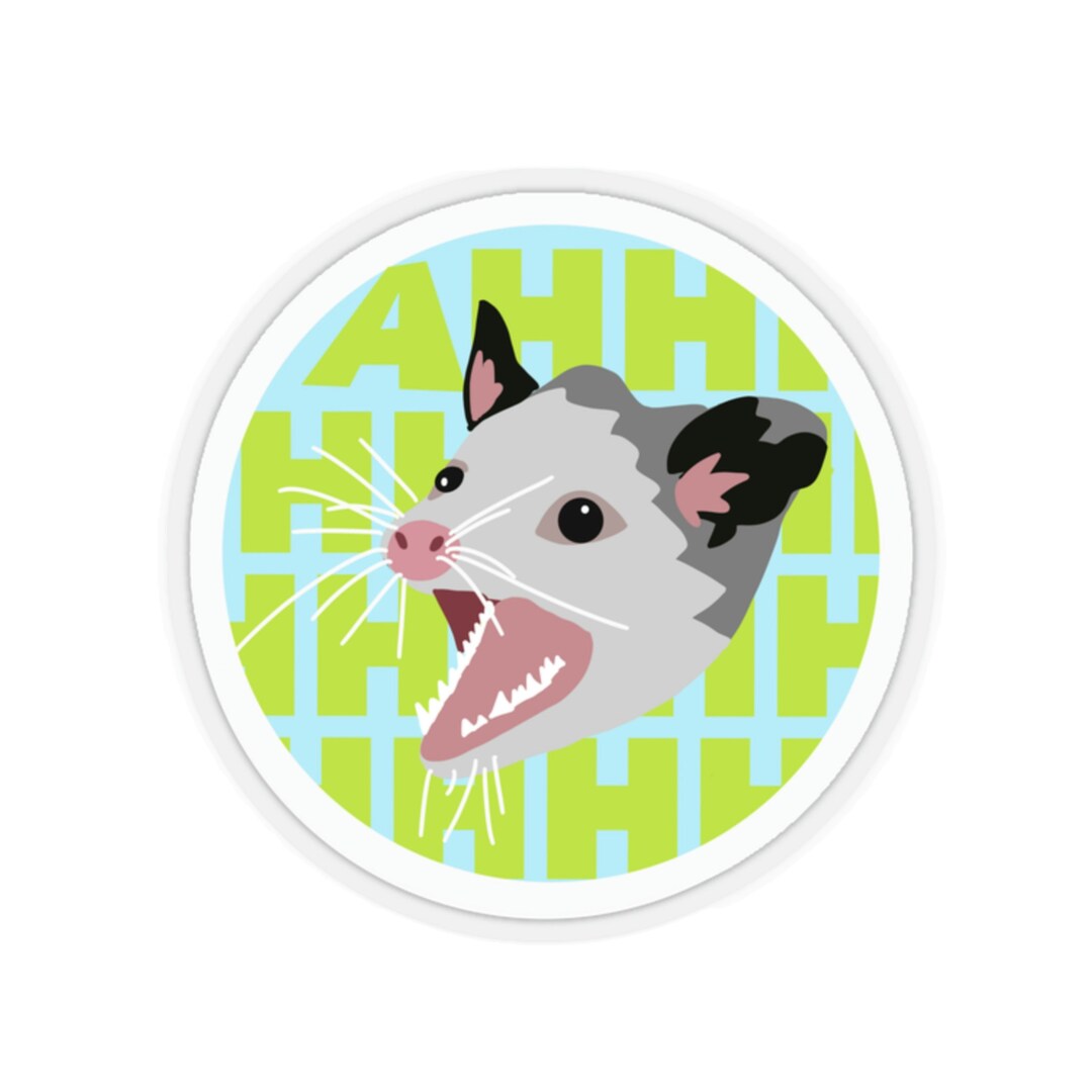 Screaming Possum "ahhh" Vinyl Die Cut Sticker - Etsy
