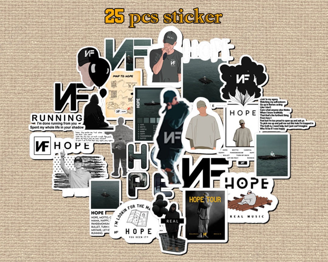 25pcs NF Rapper 2024 Stickers Hope Tour Stickers Music Country Stickers ...