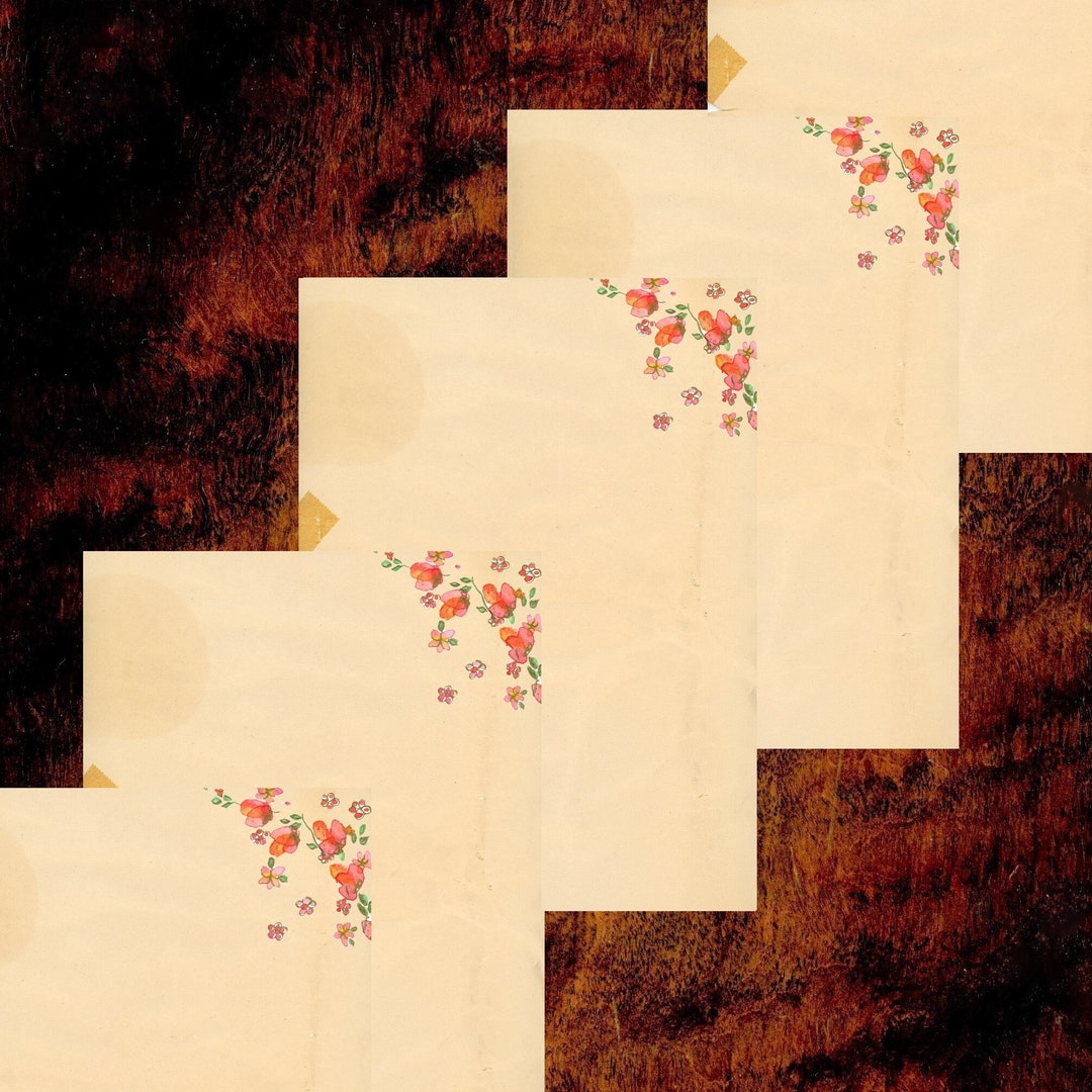 Floral Letter Writing Paper: Antique Style Stationery (JPG File) - Etsy
