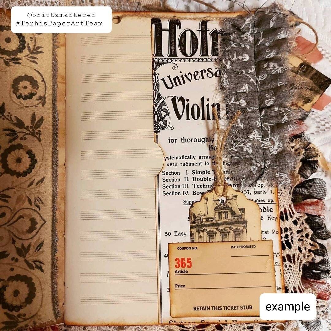 Antique Music Paper, Digital Stave Paper Kit for Junkjournaling ...