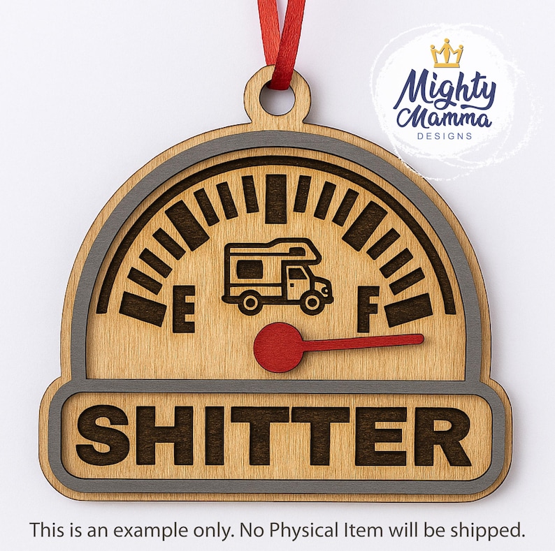 Shitters Full RV Meter Christmas Ornament Design: Laser Cut File SVG ...