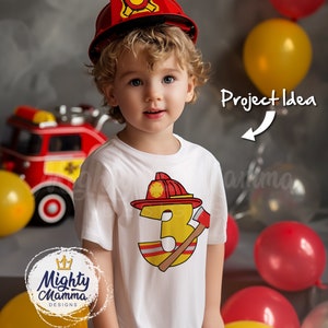 Fireman # 3 SVG & PNG - Number Three Firefighter Design for Third ...