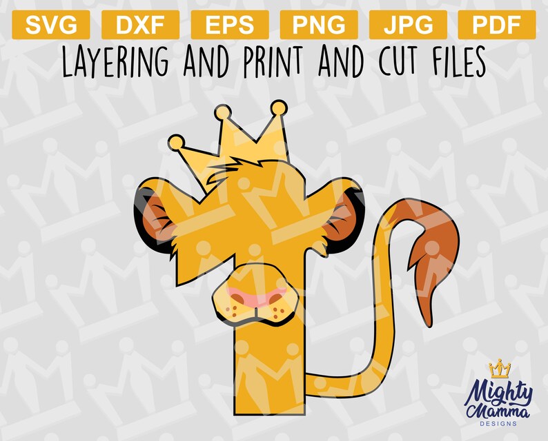 KING LION 1 SVG number one for first 1st Birthday Jungle | Etsy